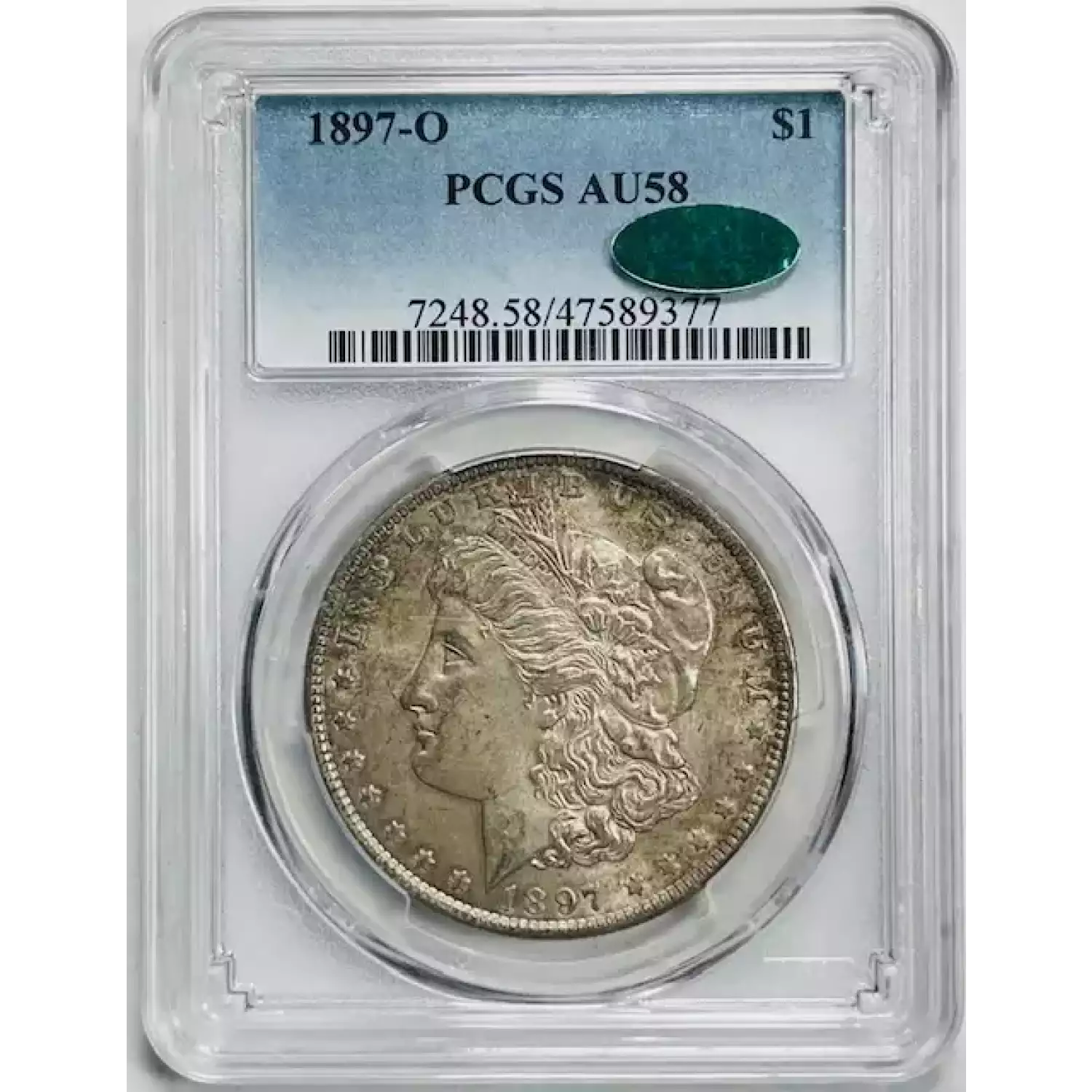 1897-O Morgan Silver Dollar PCGS AU-58 CAC - Bob Paul Rare Coins