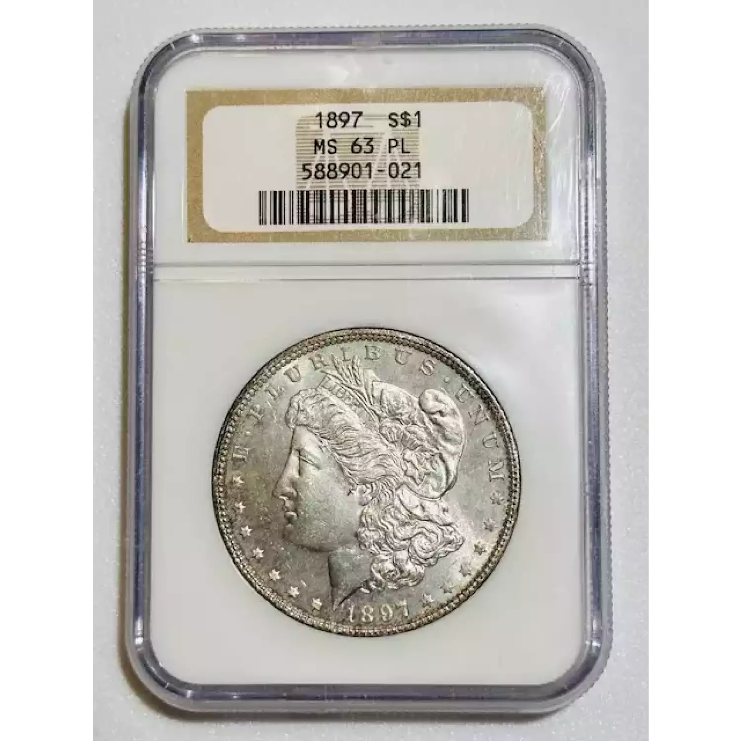 1897 Morgan Silver Dollar NGC MS-63 PL - Bob Paul Rare Coins
