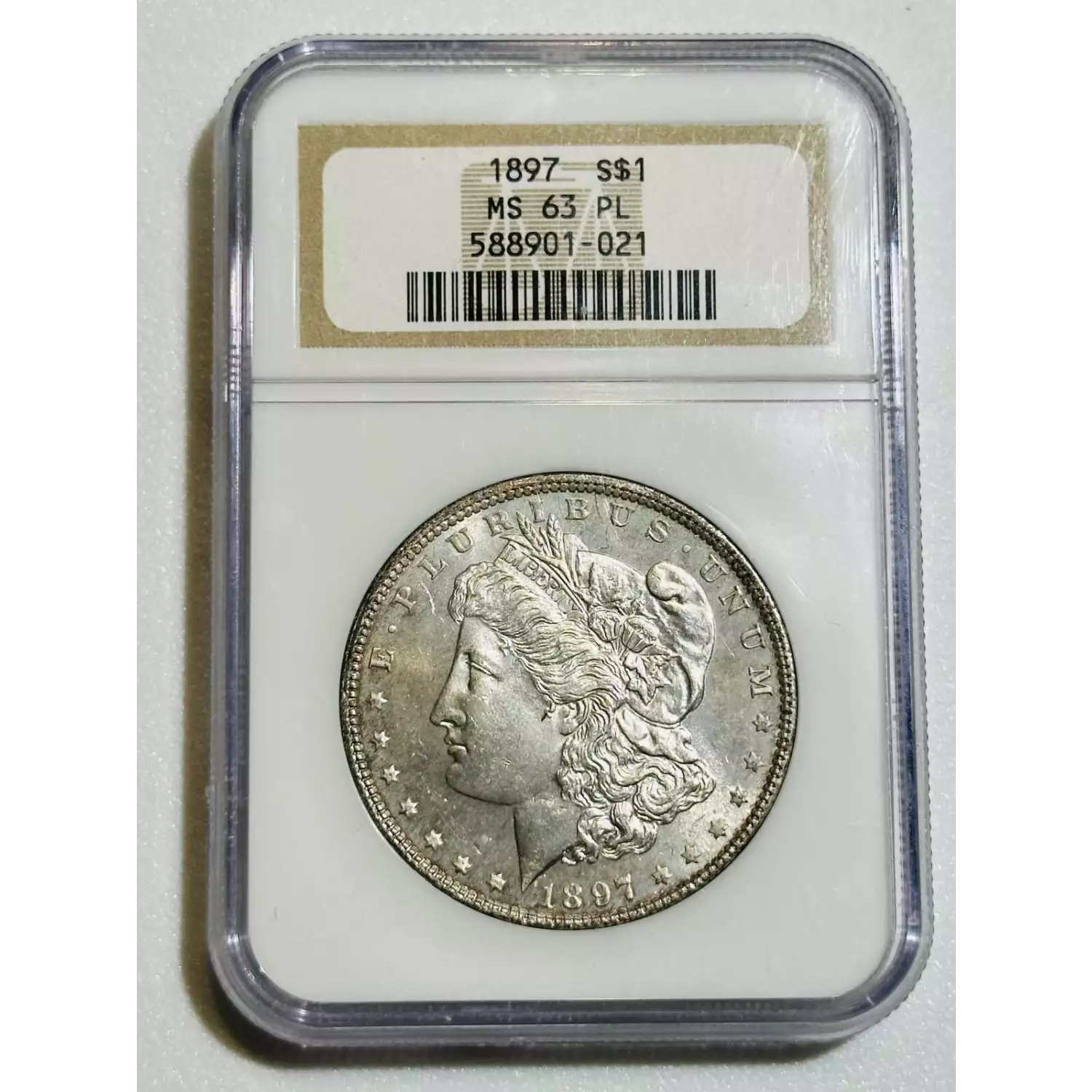 1897 Morgan Silver Dollar NGC MS-63 PL - Bob Paul Rare Coins