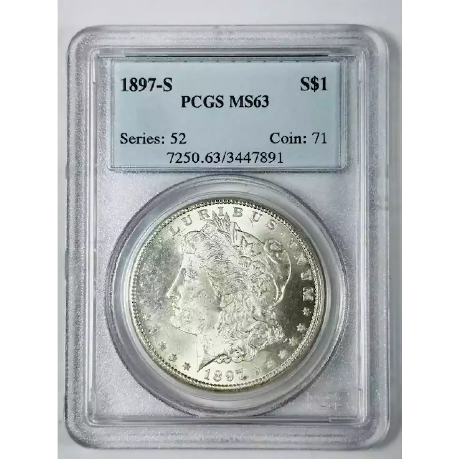 1897-S Morgan Silver Dollar PCGS MS-63 PQ! - Bob Paul Rare Coins
