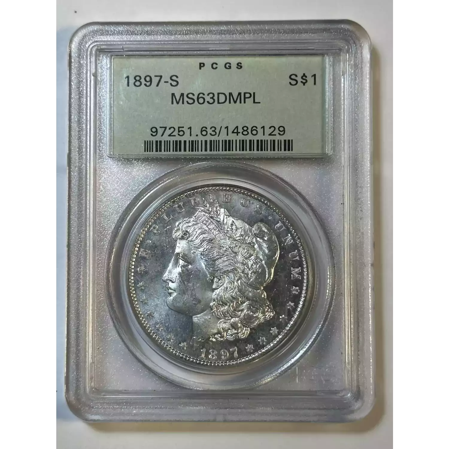 1897-S Morgan Silver Dollar PCGS MS-63 DMPL - Bob Paul Rare Coins