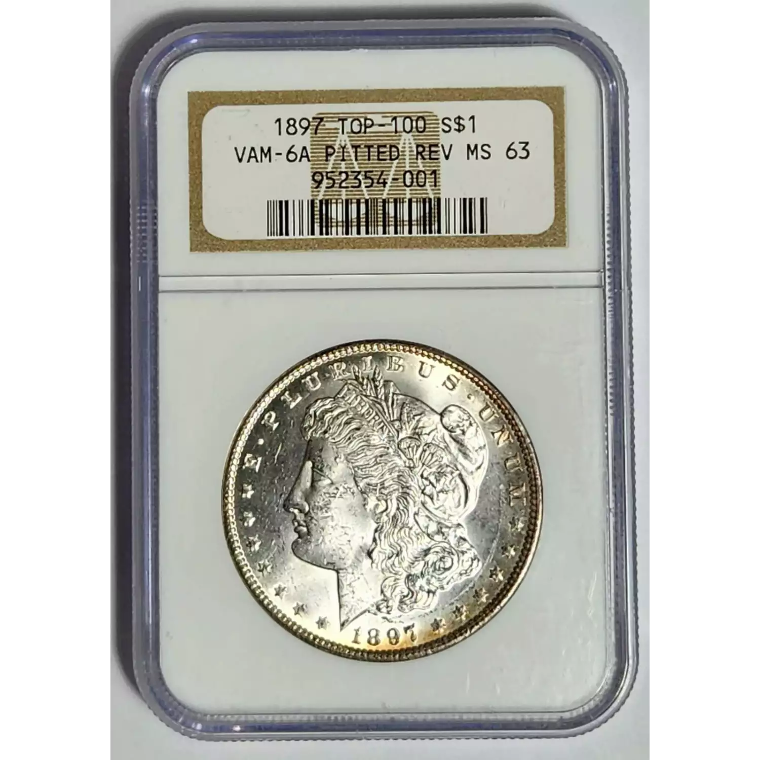 1897 Morgan Silver Dollar NGC MS-63 VAM-6A - PITTED REVERSE - TOP 100 - Bob Paul Rare Coins