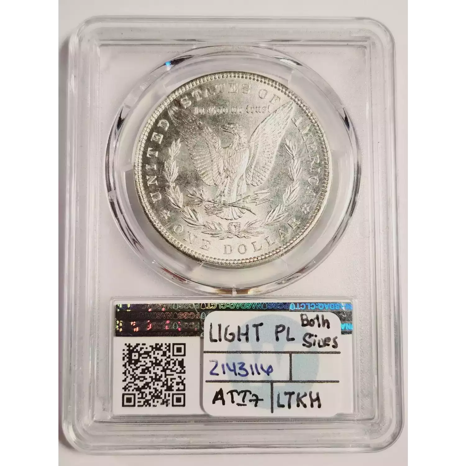 1898 Morgan Silver Dollar PCGS MS-67 - Light PL Both Sides Sight White - Bob Paul Rare Coins