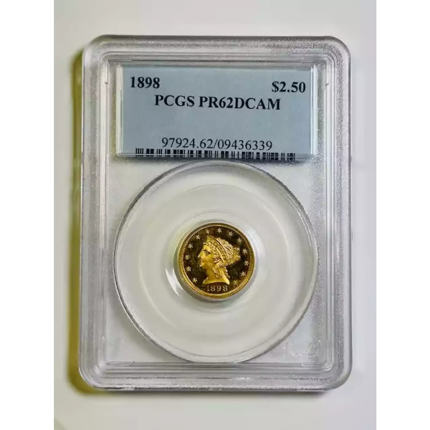 1898 $2.50 Gold Liberty Head Quarter Eagle PCGS PR-62 DCAM Mintage of Only 132 - Bob Paul Rare Coins