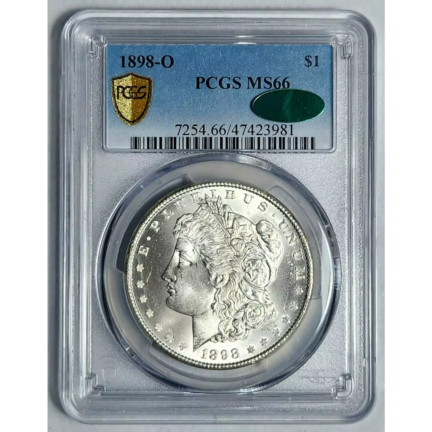 1898-O Morgan Silver Dollar PCGS MS-66 - CAC CAC - Bob Paul Rare Coins