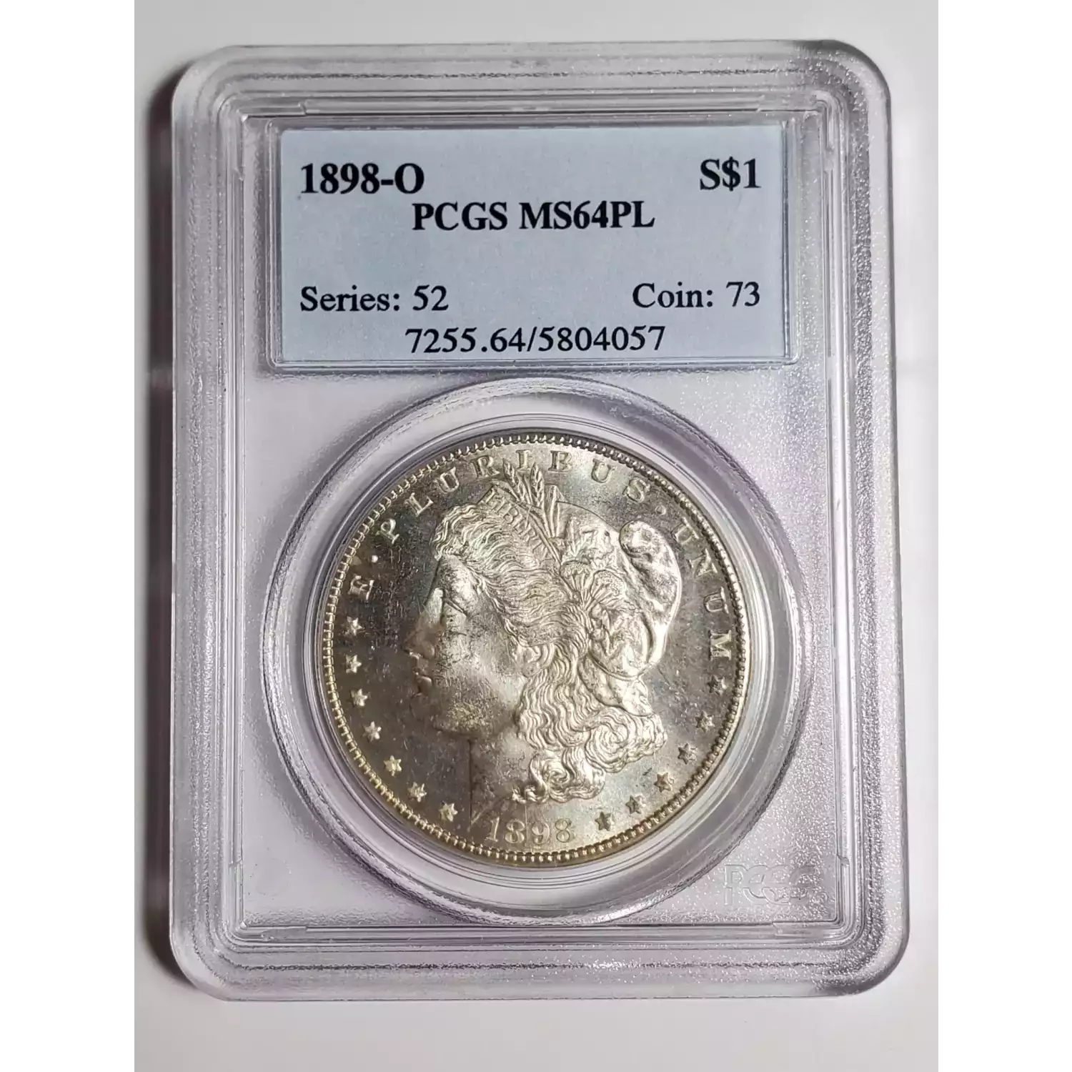1898-O Morgan Silver Dollar PCGS MS-64 PL - Bob Paul Rare Coins