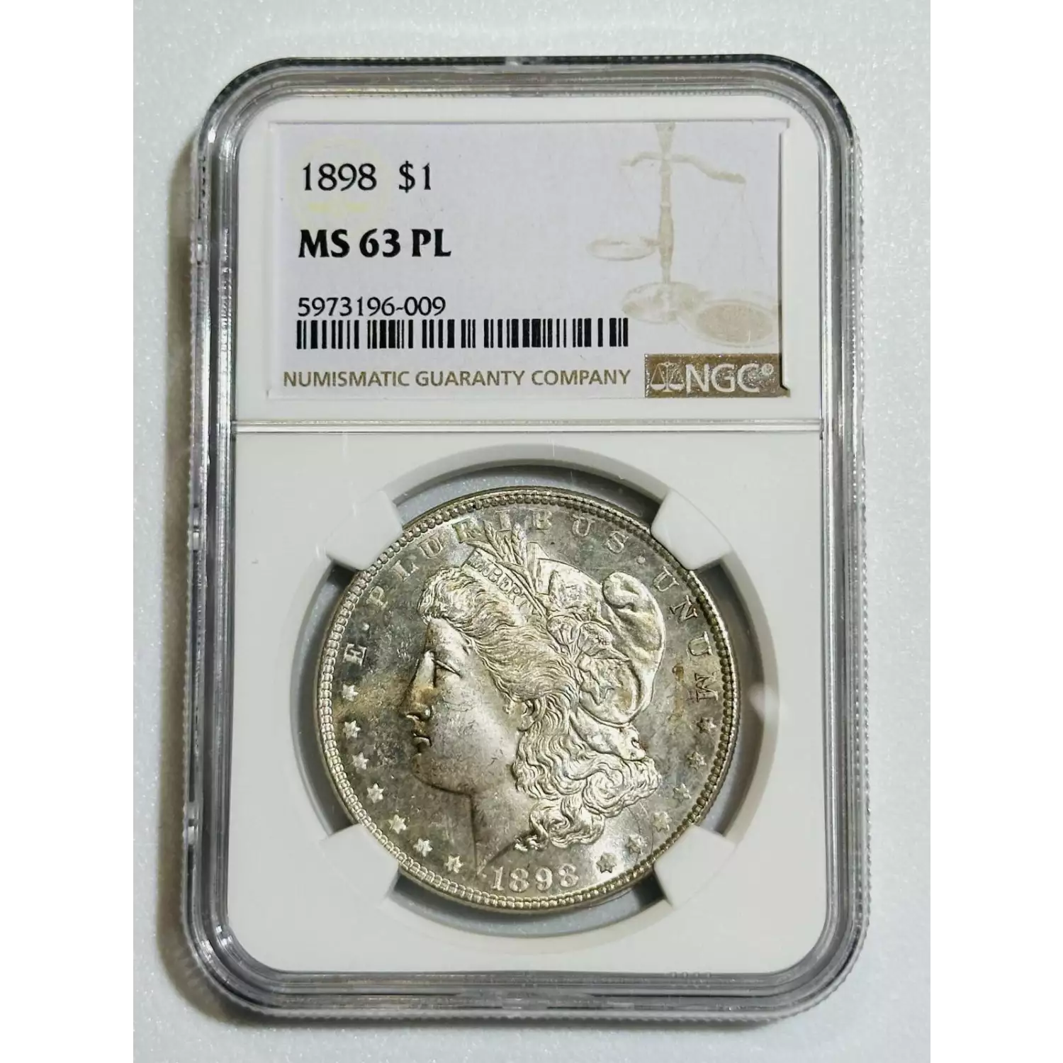 1898 Morgan Silver Dollar NGC MS-63 PL - Bob Paul Rare Coins
