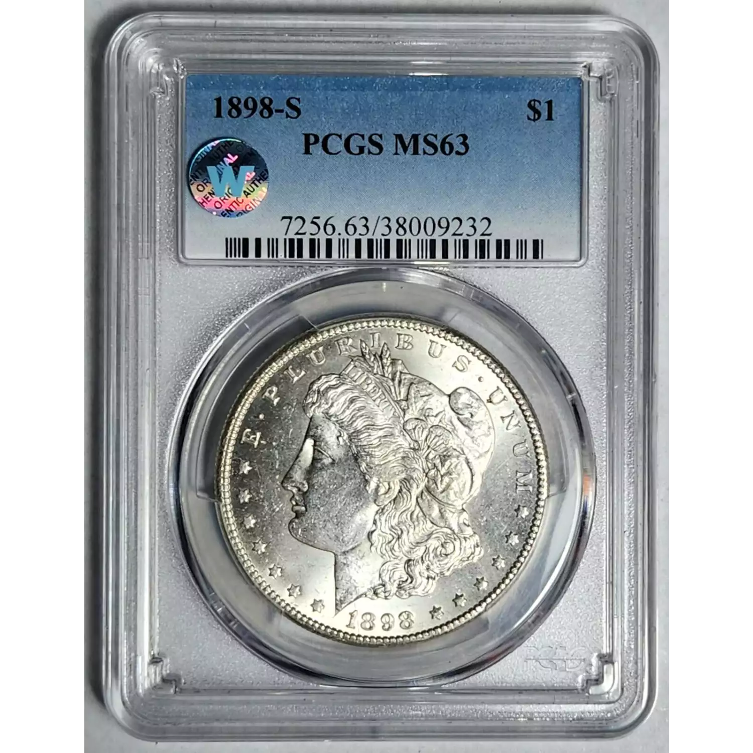 1898-S Morgan Silver Dollar PCGS MS-63 Sight White - Bob Paul Rare Coins