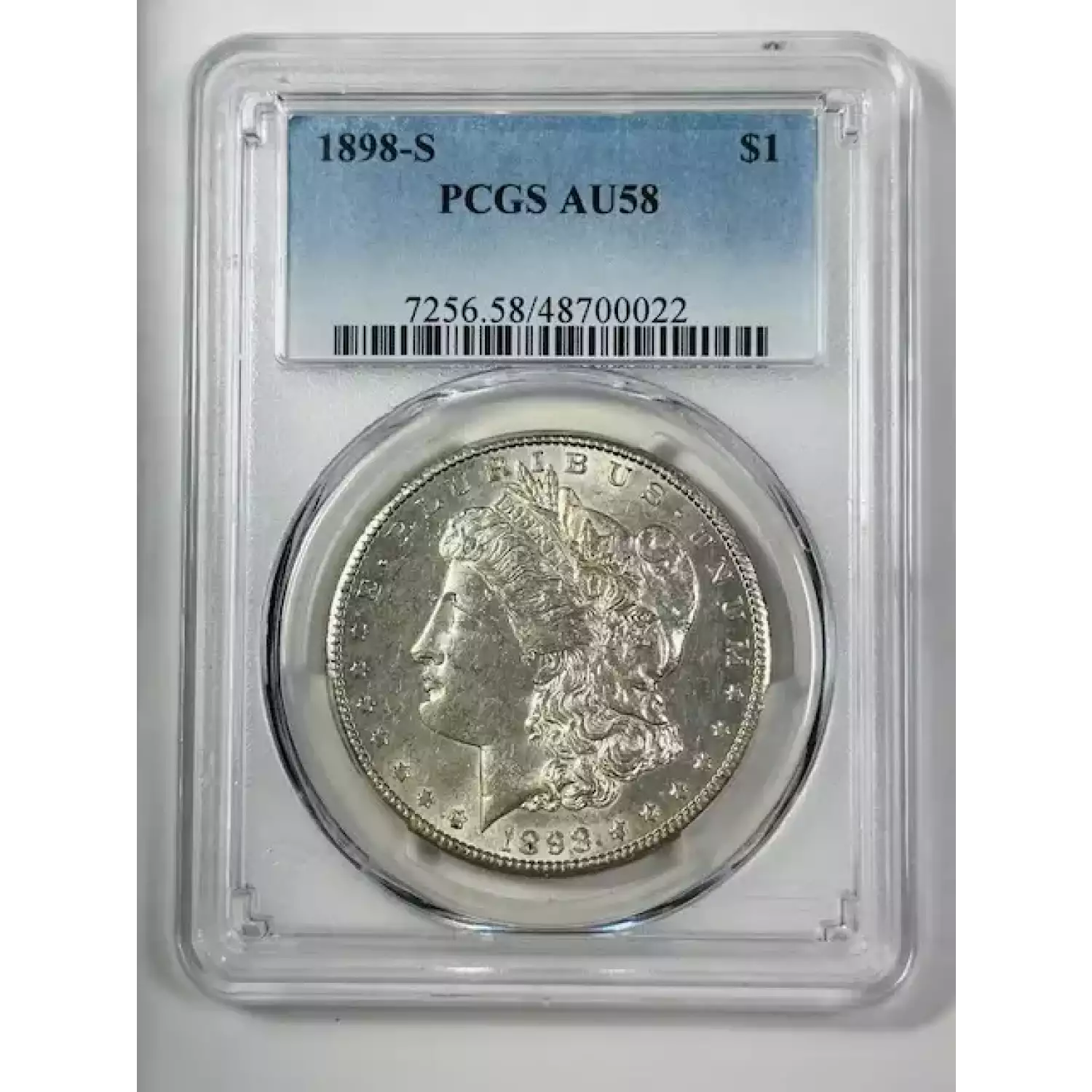 1898-S Morgan Silver Dollar PCGS AU-58 White! - Bob Paul Rare Coins