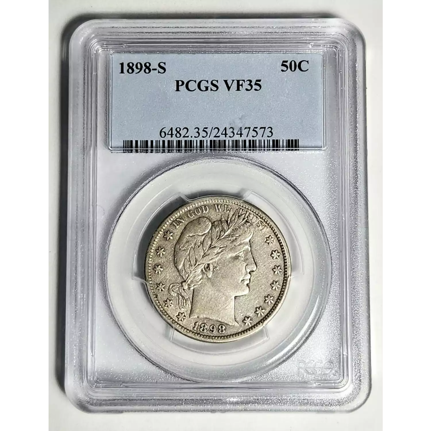1898-S Barber Half Dollar PCGS VF-35 - Bob Paul Rare Coins