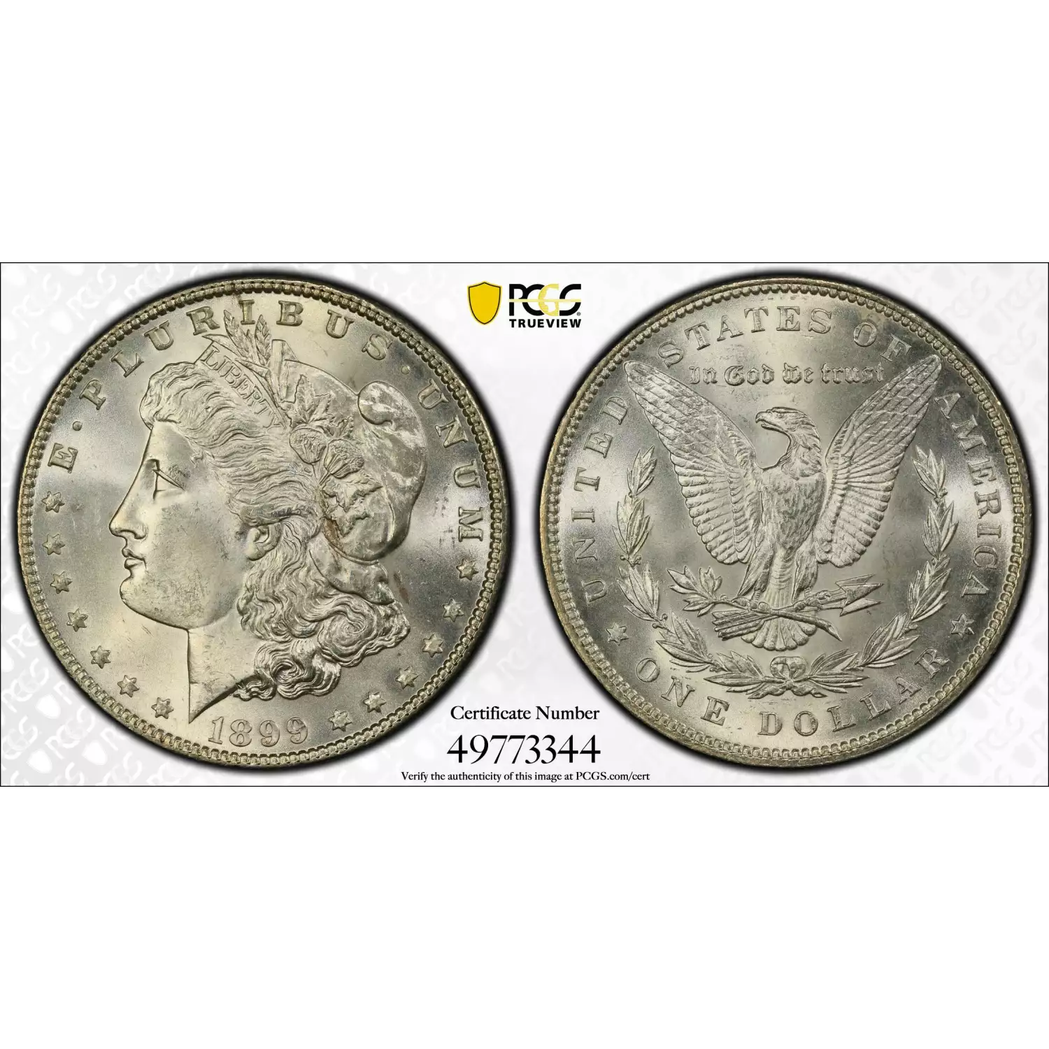 1899 Morgan Silver Dollar PCGS MS-65 CAC - Bob Paul Rare Coins