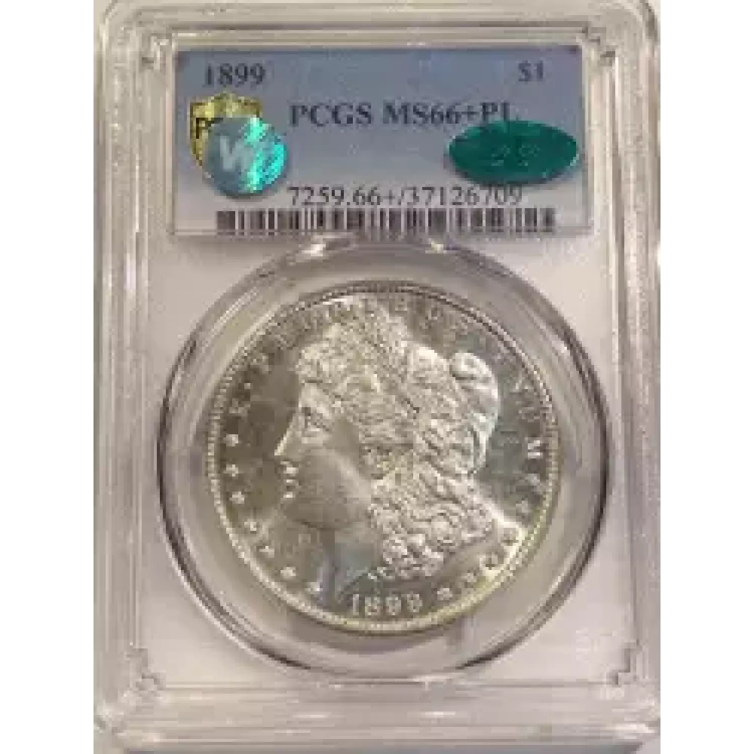 1899 Morgan Silver Dollar PCGS MS-66+ PL CAC, Sight White - Bob Paul ...