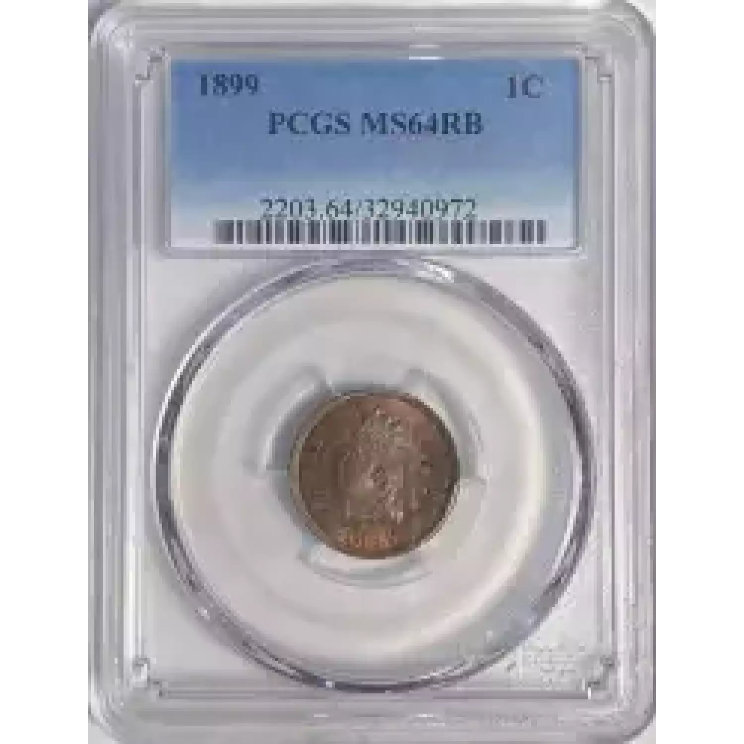 1899 Small Cents Indian Head PCGS MS-64 RB - Bob Paul Rare Coins