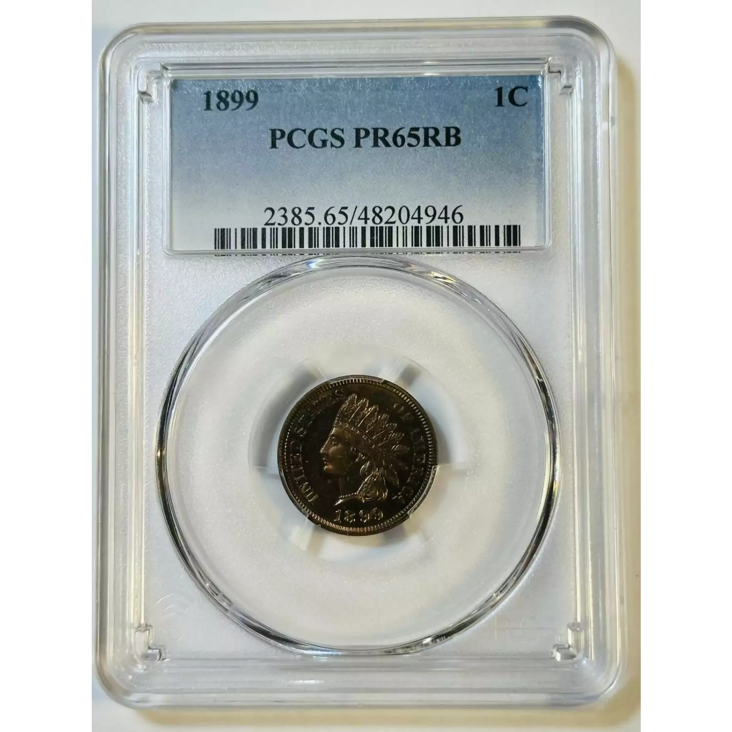 1899 Small Cents Indian Head PCGS PR-65 RB - Bob Paul Rare Coins