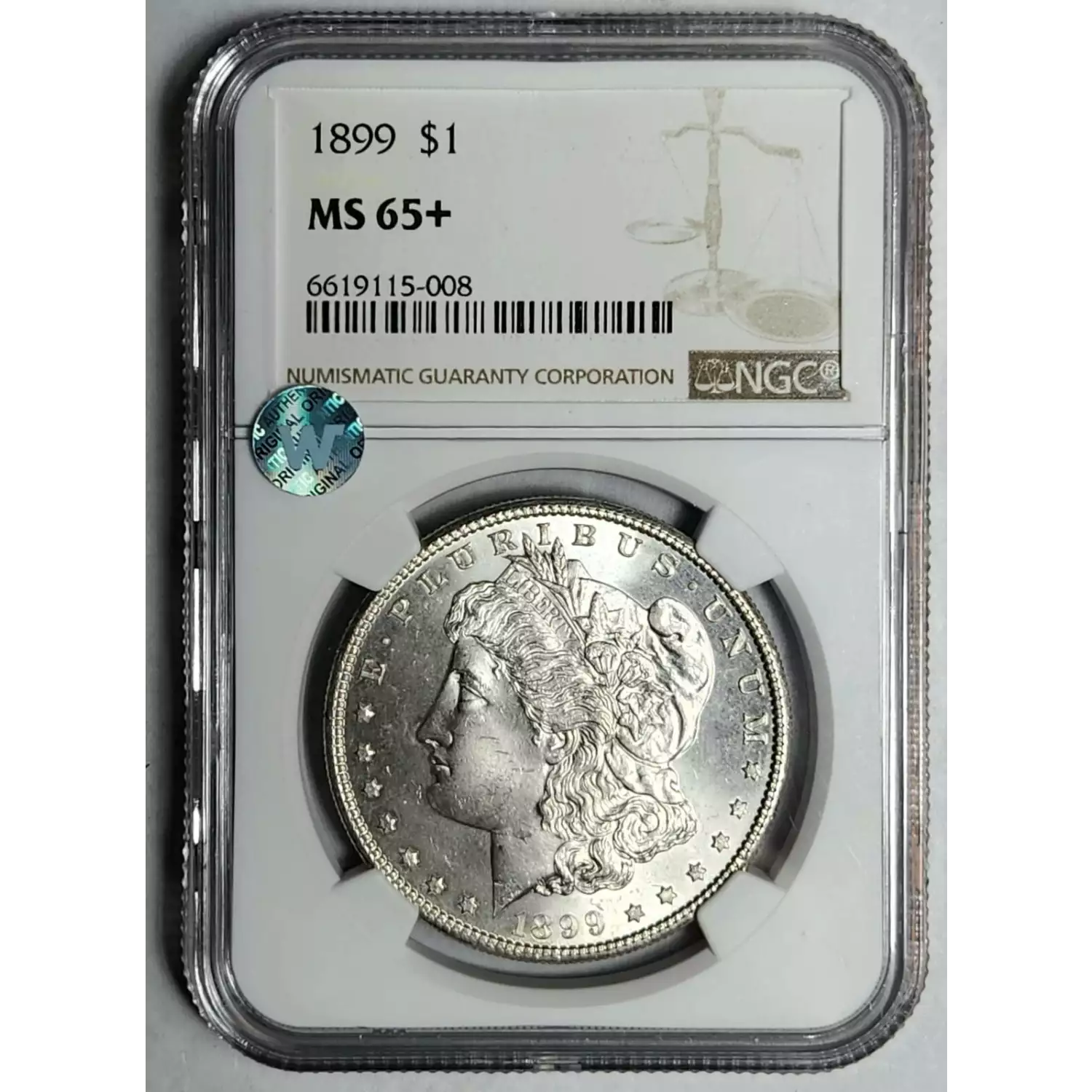 1899 Morgan Silver Dollar NGC MS-65+ Sight White - Bob Paul Rare Coins