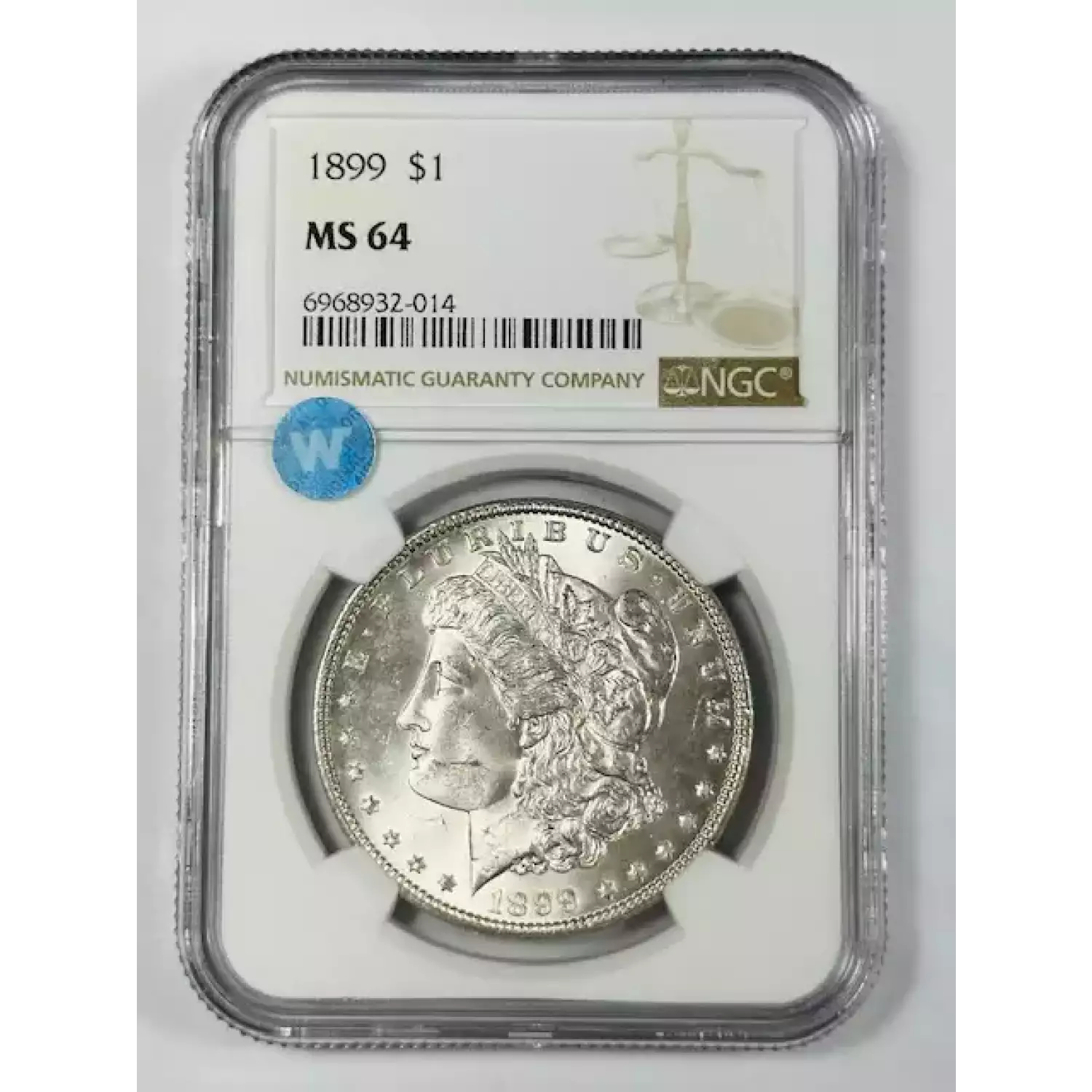 1899 Morgan Silver Dollar NGC MS-64 Sight White - Bob Paul Rare Coins