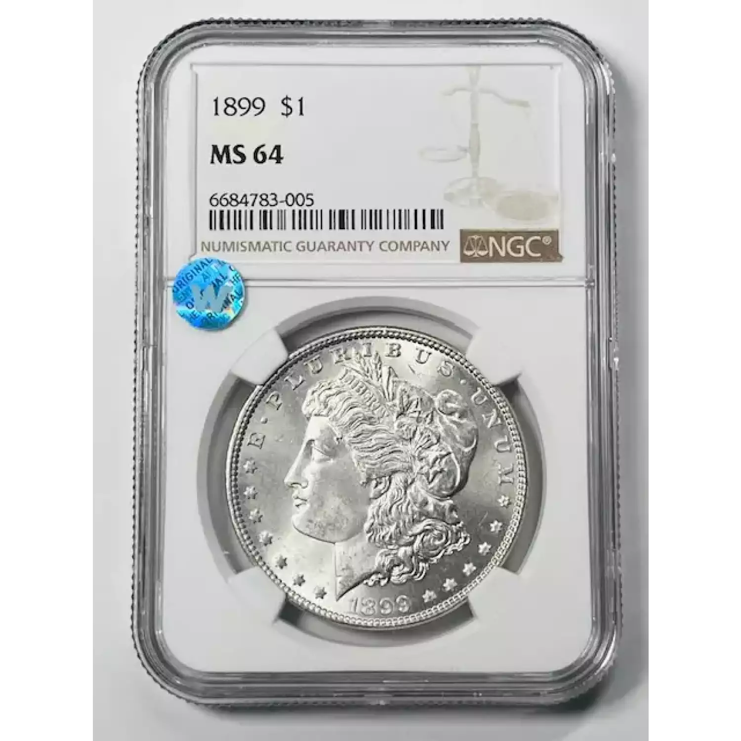 1899 Morgan Silver Dollar NGC MS-64 Sight White - Bob Paul Rare Coins