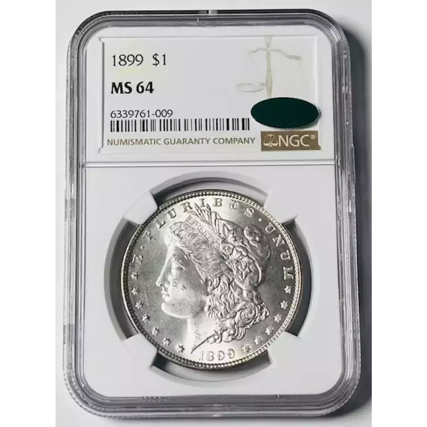 1899 Morgan Silver Dollar NGC MS-64 Low Cac Pop! CAC - Bob Paul Rare Coins