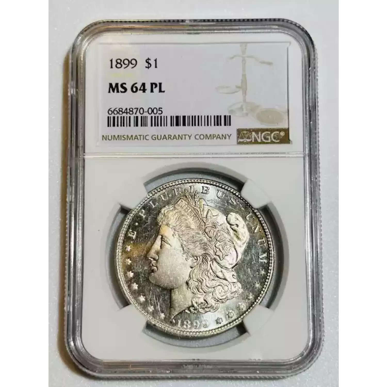 1899 Morgan Silver Dollar NGC MS-64 PL White Morgan! - Bob Paul Rare Coins
