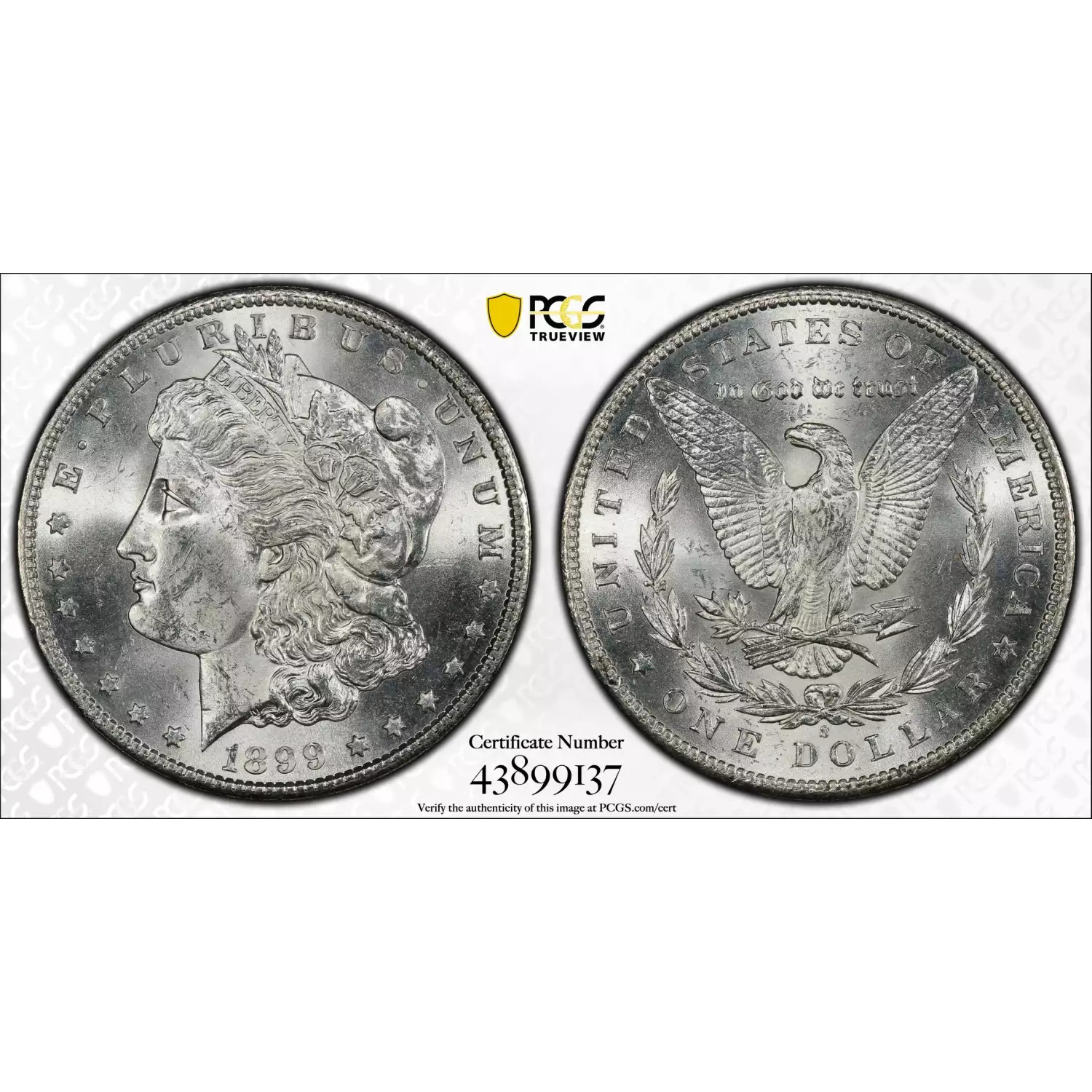 1899-S Morgan Silver Dollar PCGS MS-63 CAC, Sight White - Bob Paul Rare ...