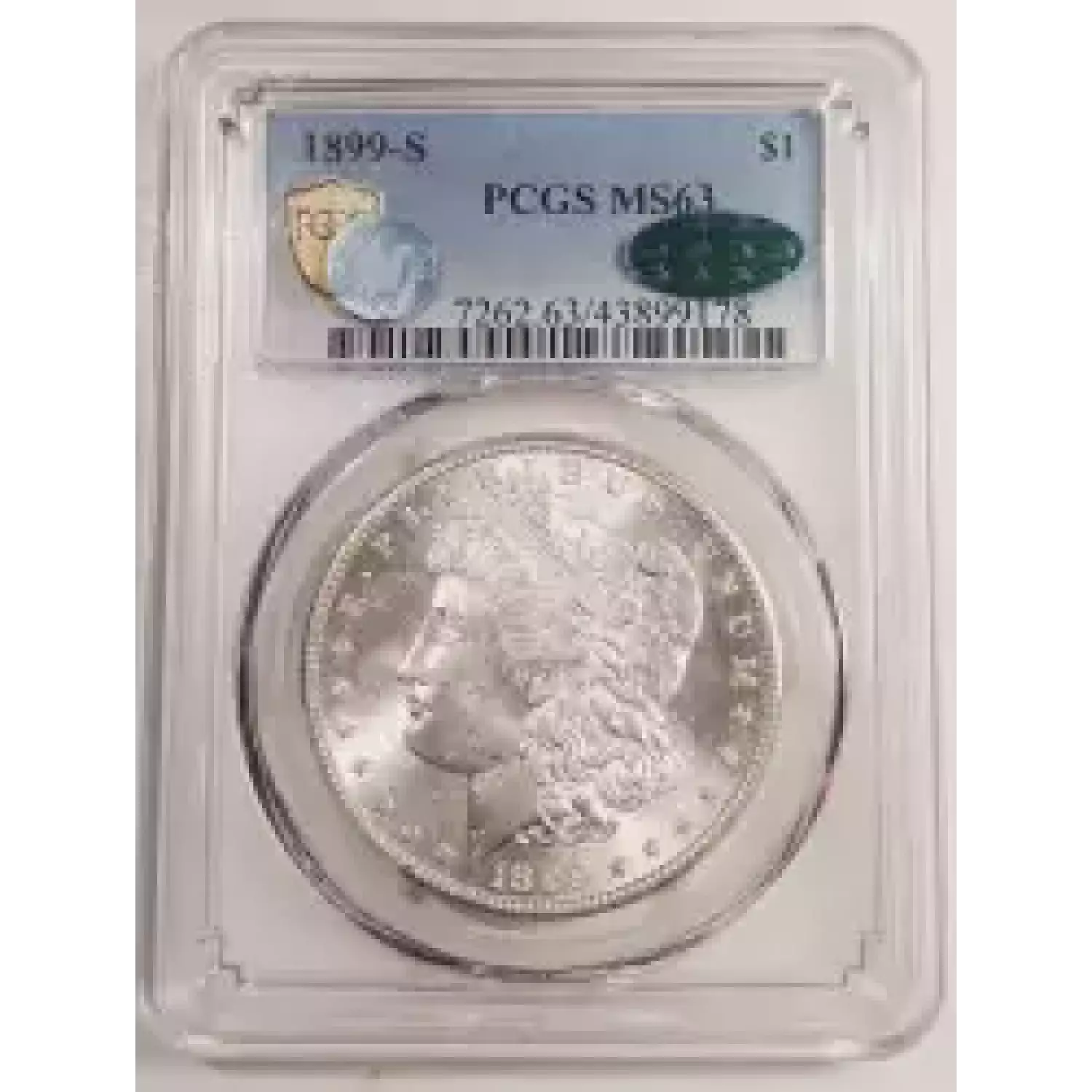 1899-S Morgan Silver Dollar PCGS MS-63 CAC, Sight White - Bob Paul Rare ...