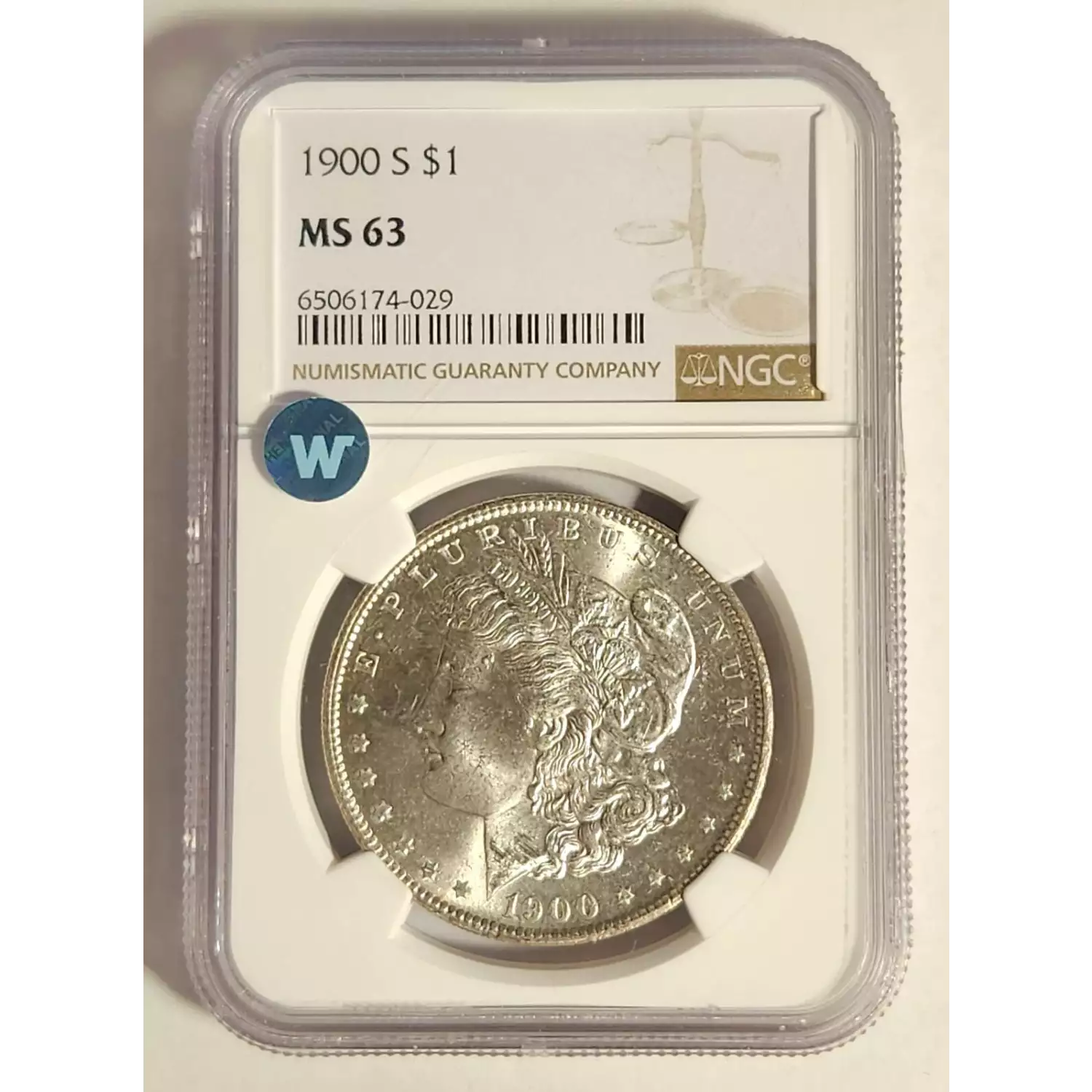 1900-S Morgan Silver Dollar NGC MS-63 Sight White - Bob Paul Rare Coins