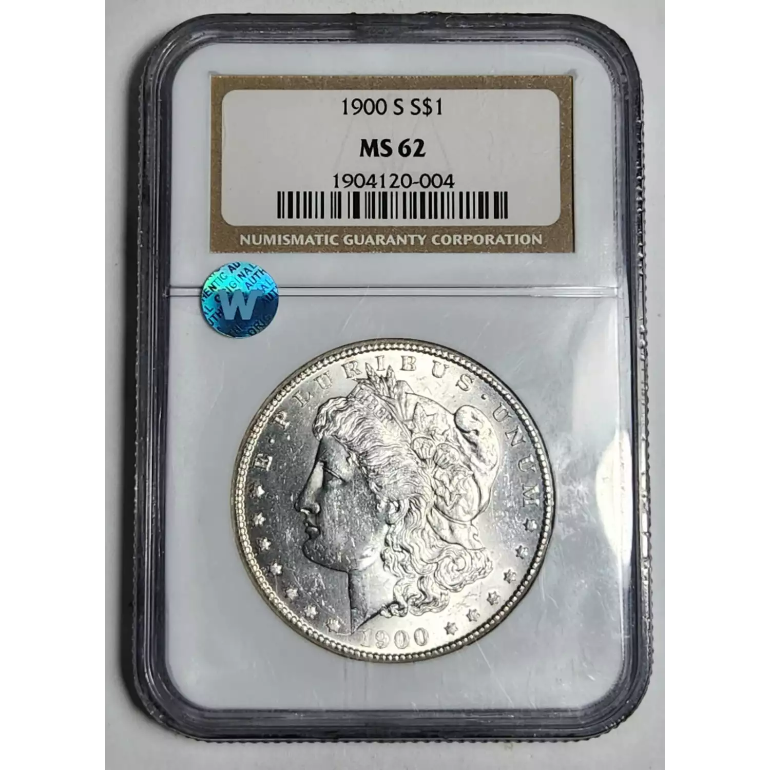1900-S Morgan Silver Dollar NGC MS-62 - SIGHT WHITE Sight White - Bob Paul Rare Coins