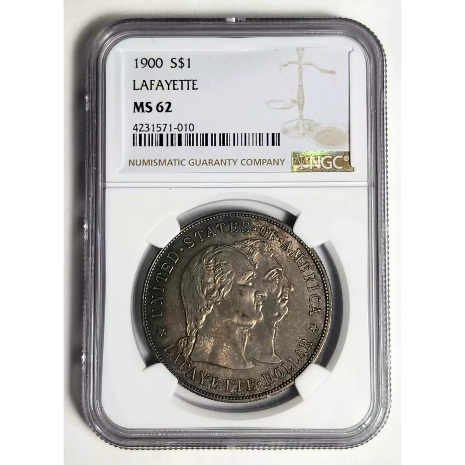 1900 Lafayette Dollar NGC MS-62 LAFAYETTE - Bob Paul Rare Coins
