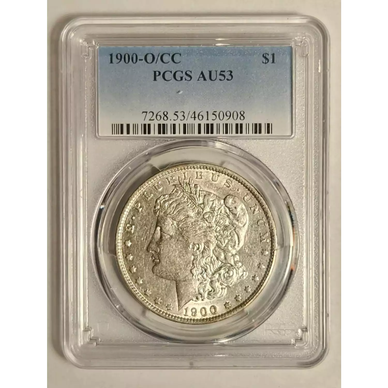 1900-O/CC Morgan Silver Dollar PCGS AU-53 Overmintmark - Bob Paul Rare Coins