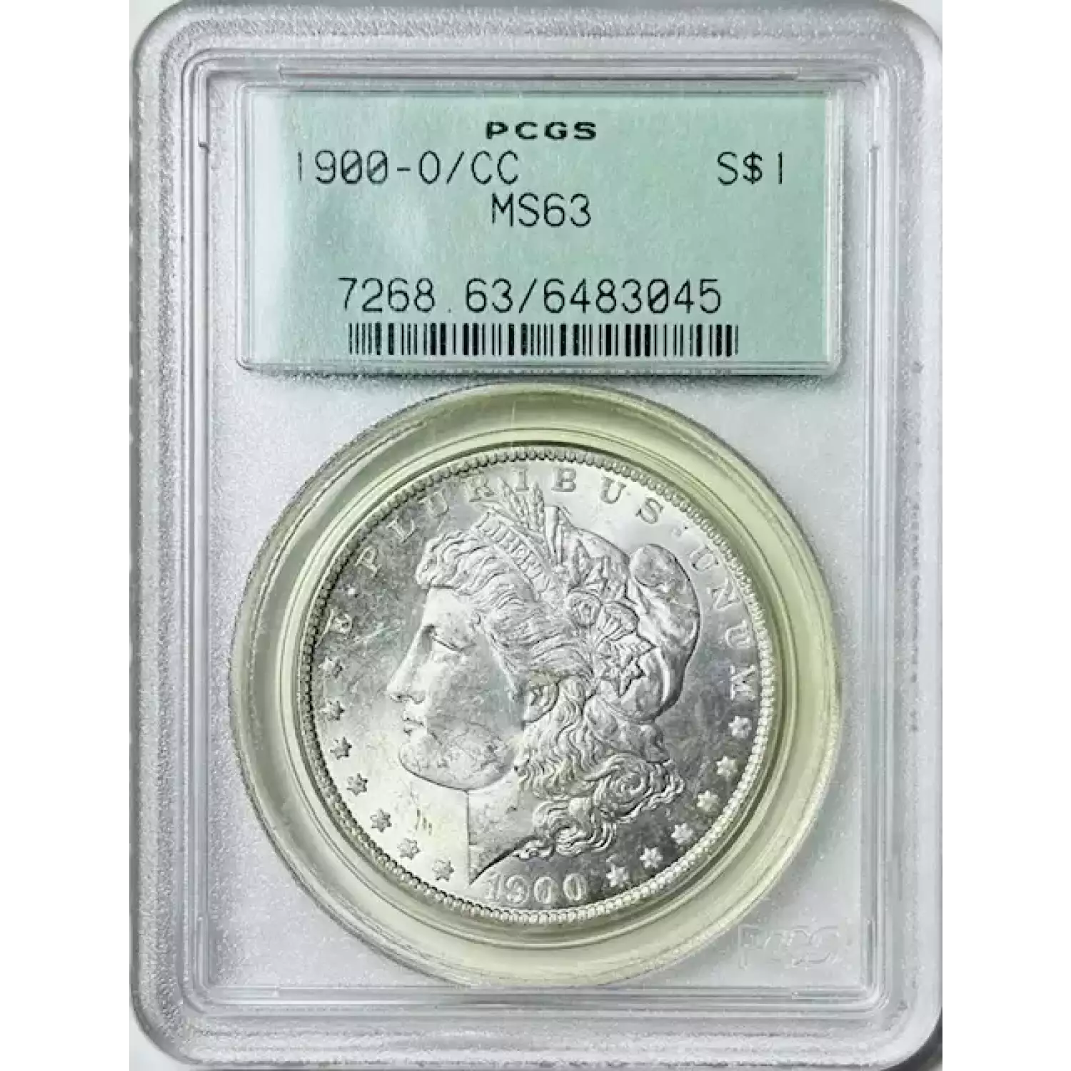1900-O Morgan Silver Dollar PCGS MS-63 Overmintmark- PQ White Old Green Holder! OGH - Bob Paul ...
