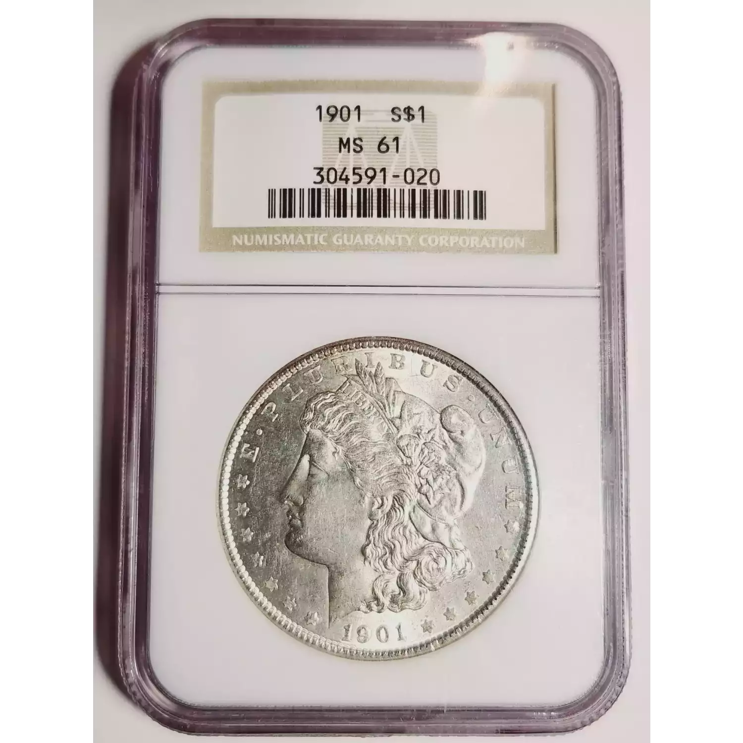 1901 Morgan Silver Dollar NGC MS-61 WHITE - Bob Paul Rare Coins