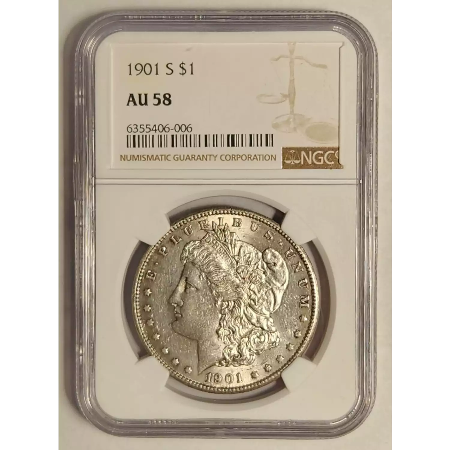 1901-S Morgan Silver Dollar NGC AU-58 - Bob Paul Rare Coins