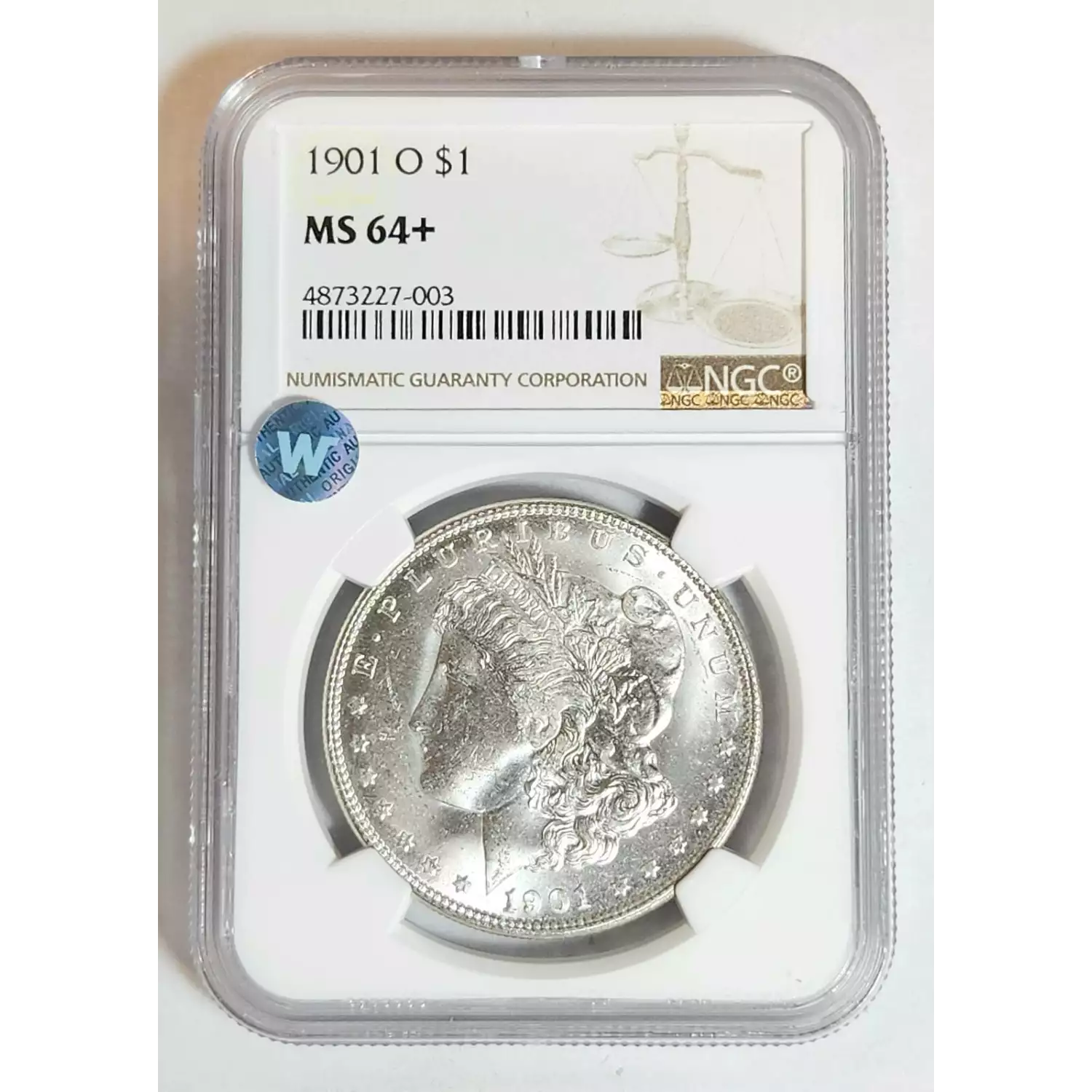 1901-O Morgan Silver Dollar NGC MS-64+ Sight White - Bob Paul Rare Coins