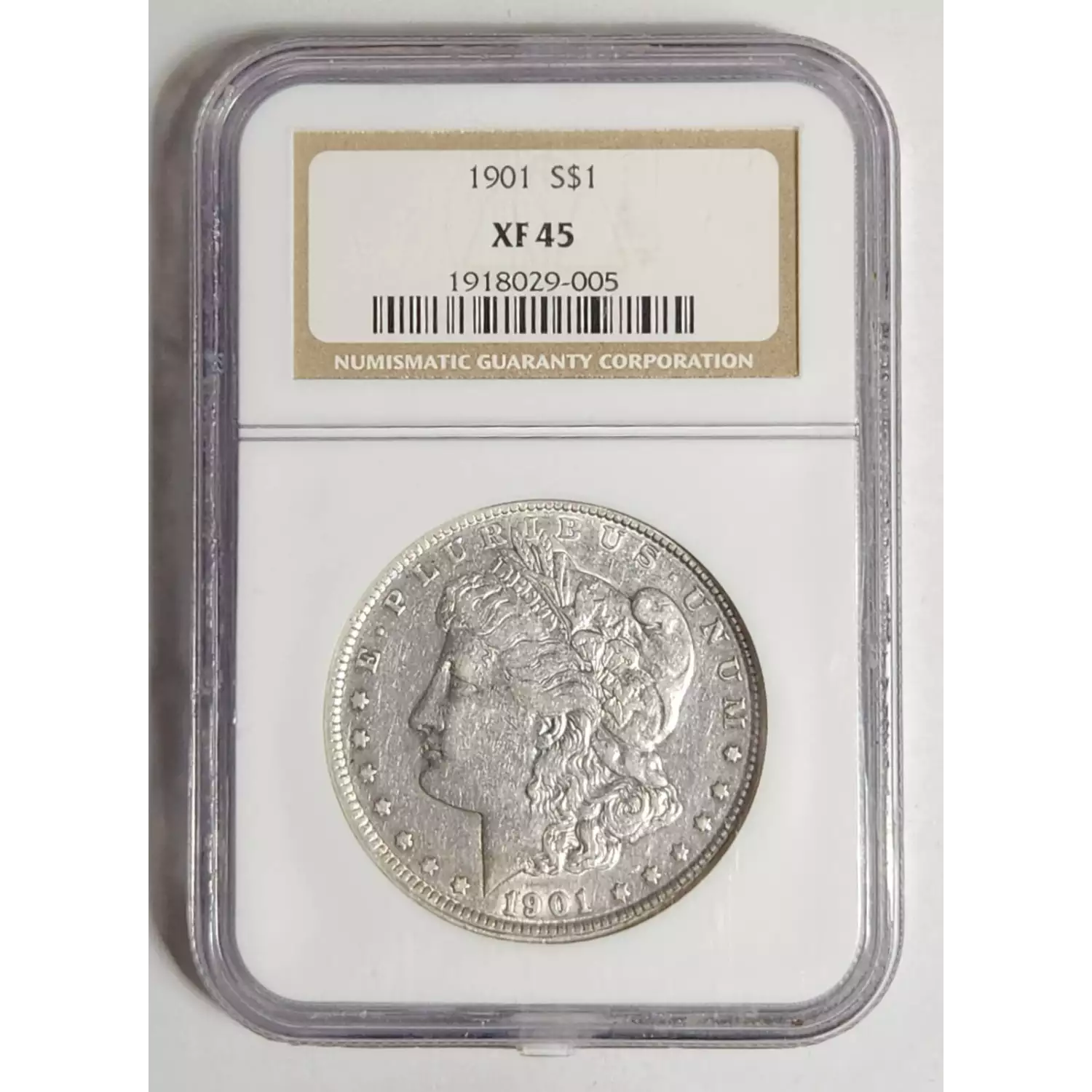 1901 Morgan Silver Dollar NGC XF-45 - WHITE - Bob Paul Rare Coins