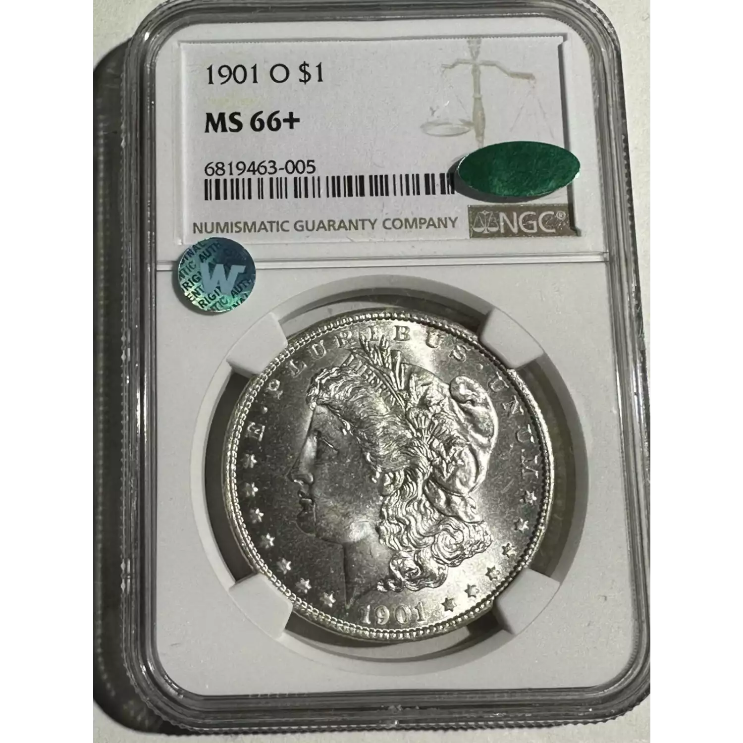 1901-O Morgan Silver Dollar NGC MS-66+ CAC, Sight White - Bob Paul Rare ...