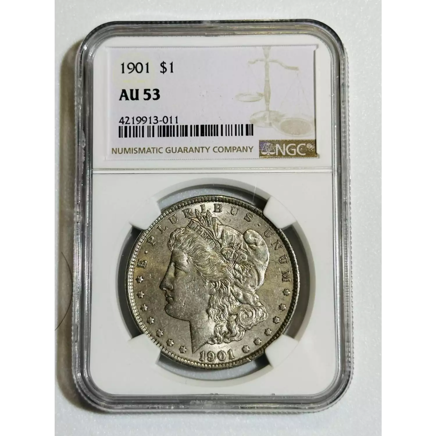 1901 Morgan Silver Dollar NGC AU-53 - Bob Paul Rare Coins