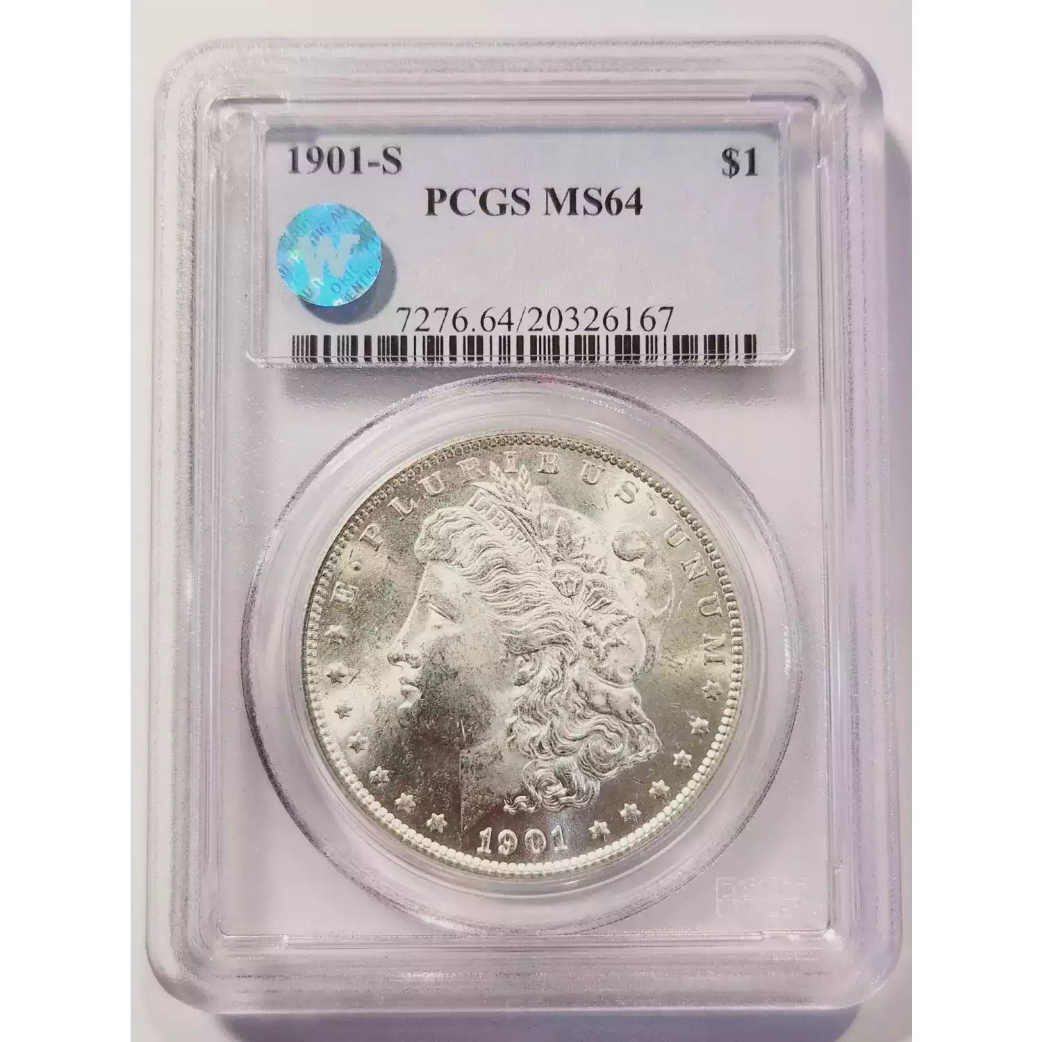 1901-S Morgan Silver Dollar PCGS MS-64 Sight White - Bob Paul Rare Coins