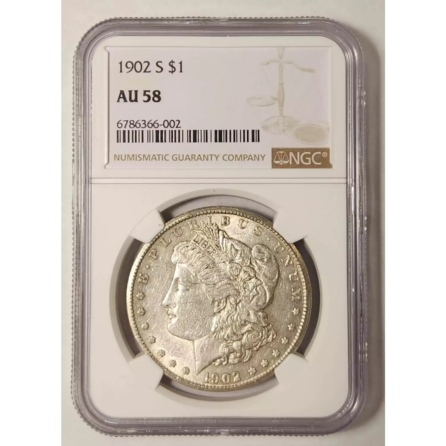1902-S Morgan Silver Dollar NGC AU-58 - Bob Paul Rare Coins