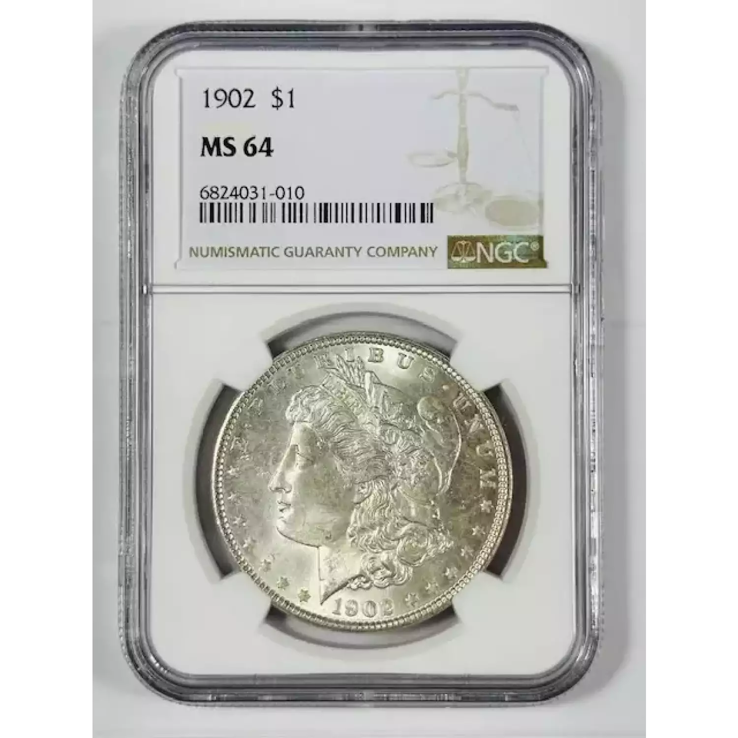 1902 Morgan Silver Dollar NGC MS-64 White coin! - Bob Paul Rare Coins