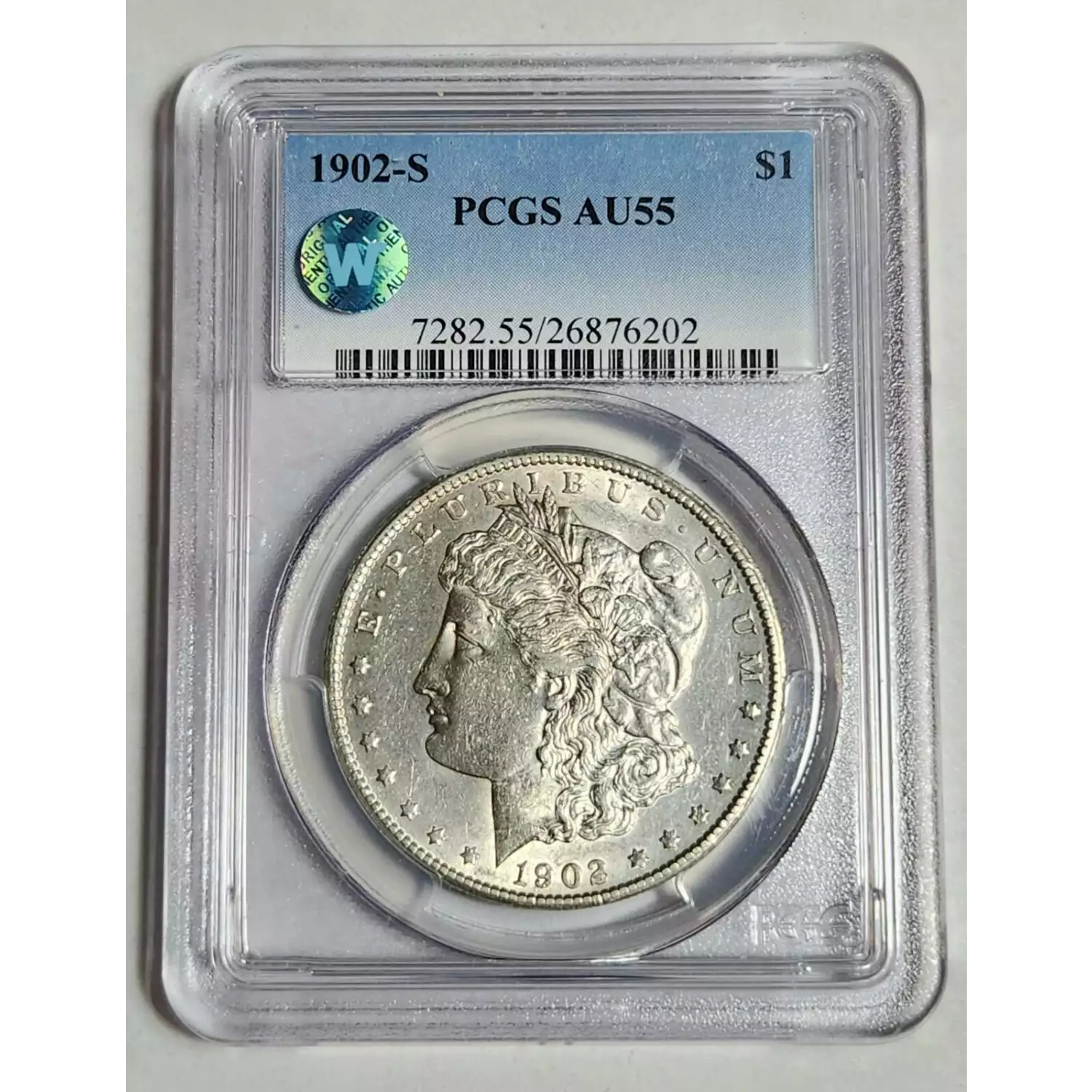 1902-S Morgan Silver Dollar PCGS AU-55 Sight White - Bob Paul Rare Coins