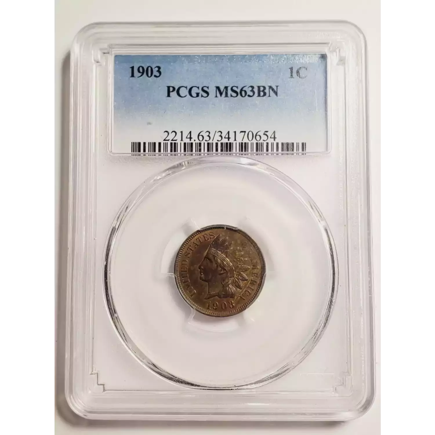 1903 Small Cents Indian Head PCGS MS-63 BN - Bob Paul Rare Coins