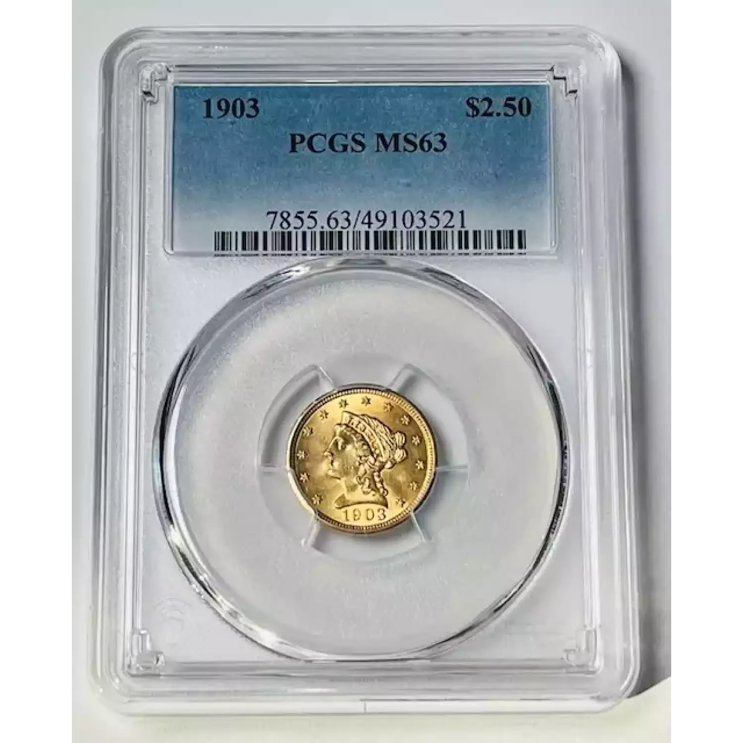 1903 $2.50 Gold Liberty Head Quarter Eagle PCGS MS-63 - Bob Paul Rare Coins