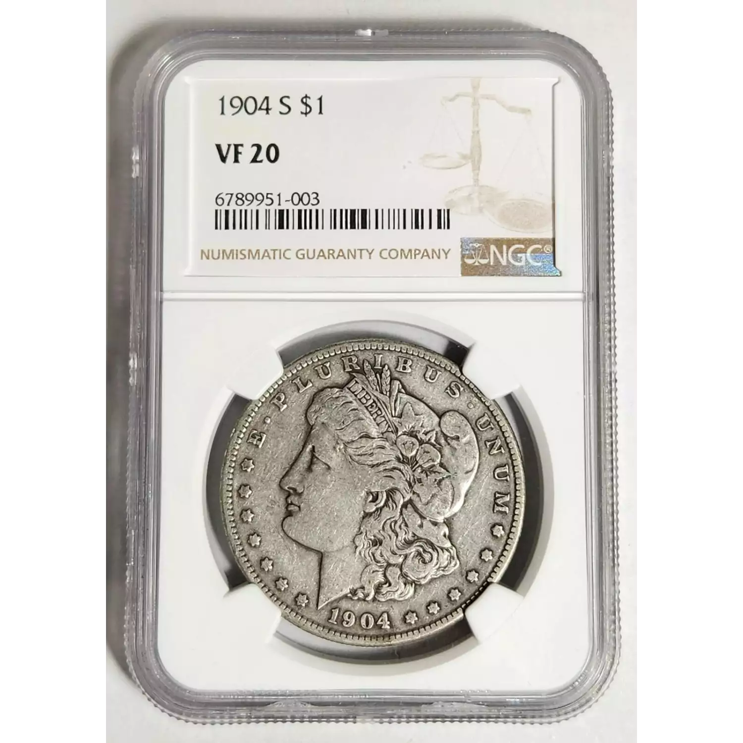 1904-S Morgan Silver Dollar NGC VF-20 - Bob Paul Rare Coins