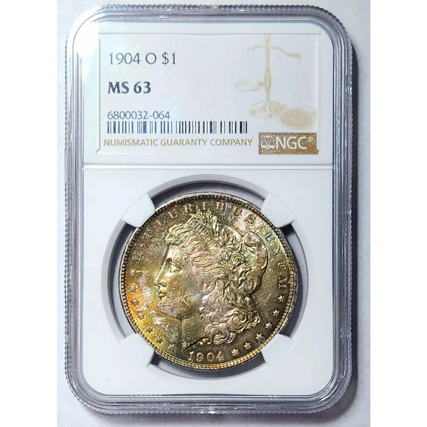 1904-O Morgan Silver Dollar NGC MS-63 - GREAT TONING! - Bob Paul Rare Coins