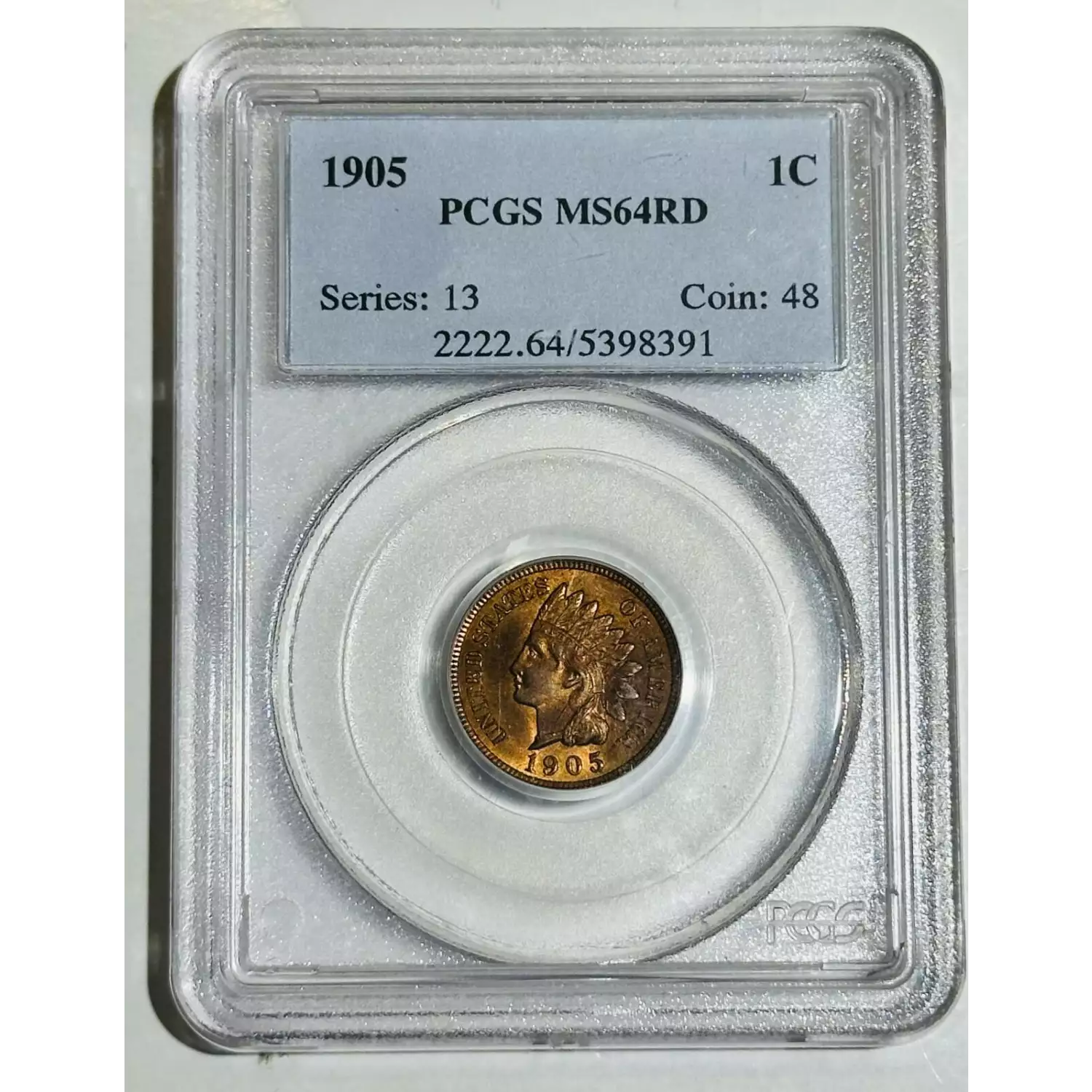 1905 Small Cents Indian Head PCGS MS-64 RD - Bob Paul Rare Coins