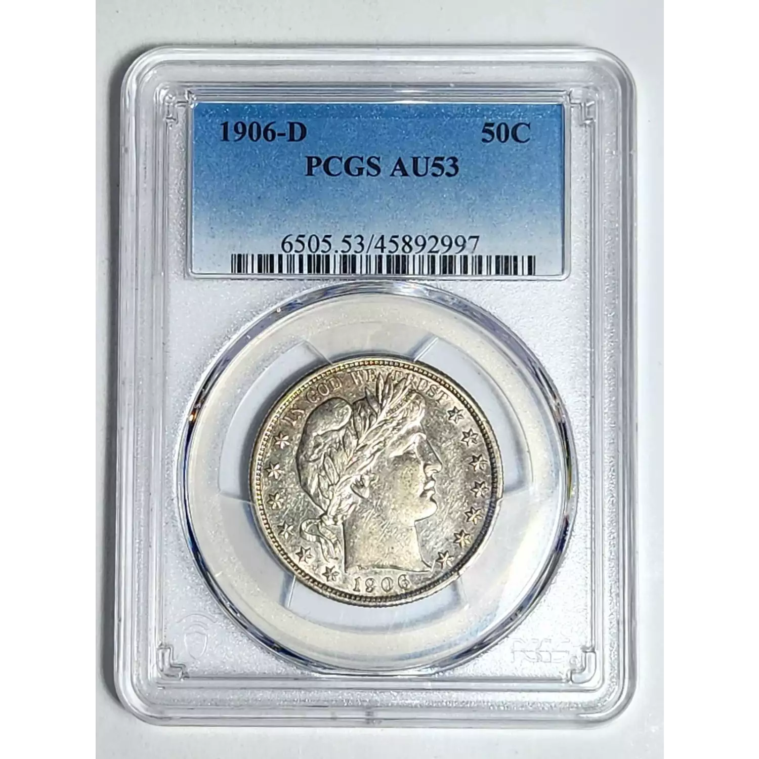 1906-D Barber Half Dollar PCGS AU-53 - Bob Paul Rare Coins