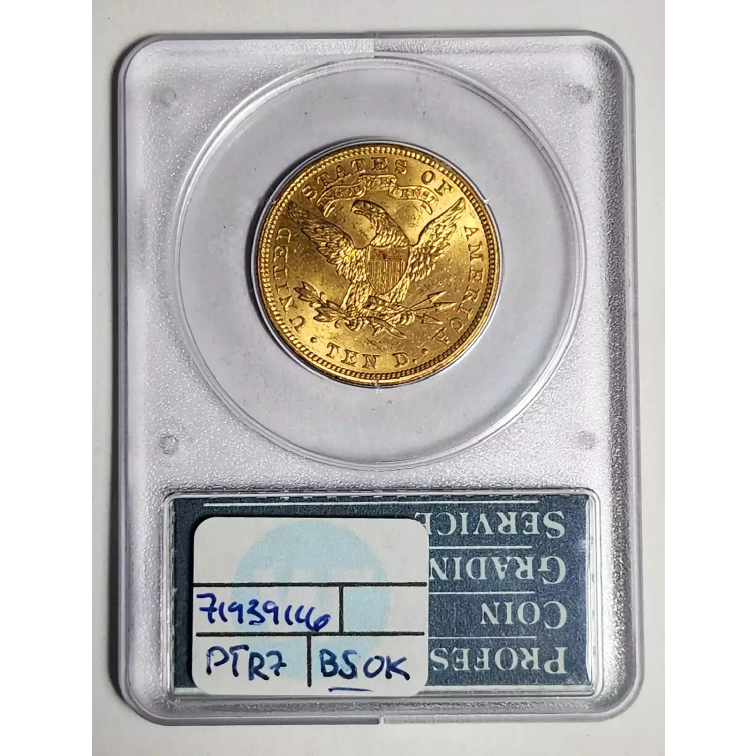 1907 Gold Eagles Liberty Head PCGS MS-61 Liberty - RATTLER HOLDER CAC - Bob Paul Rare Coins