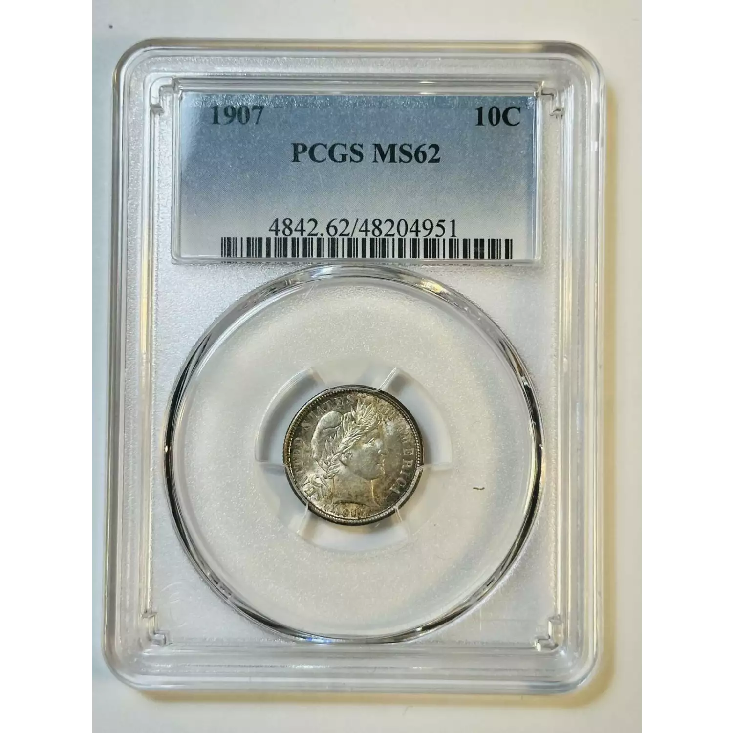1907 Barber Dime PCGS MS-62 - Bob Paul Rare Coins