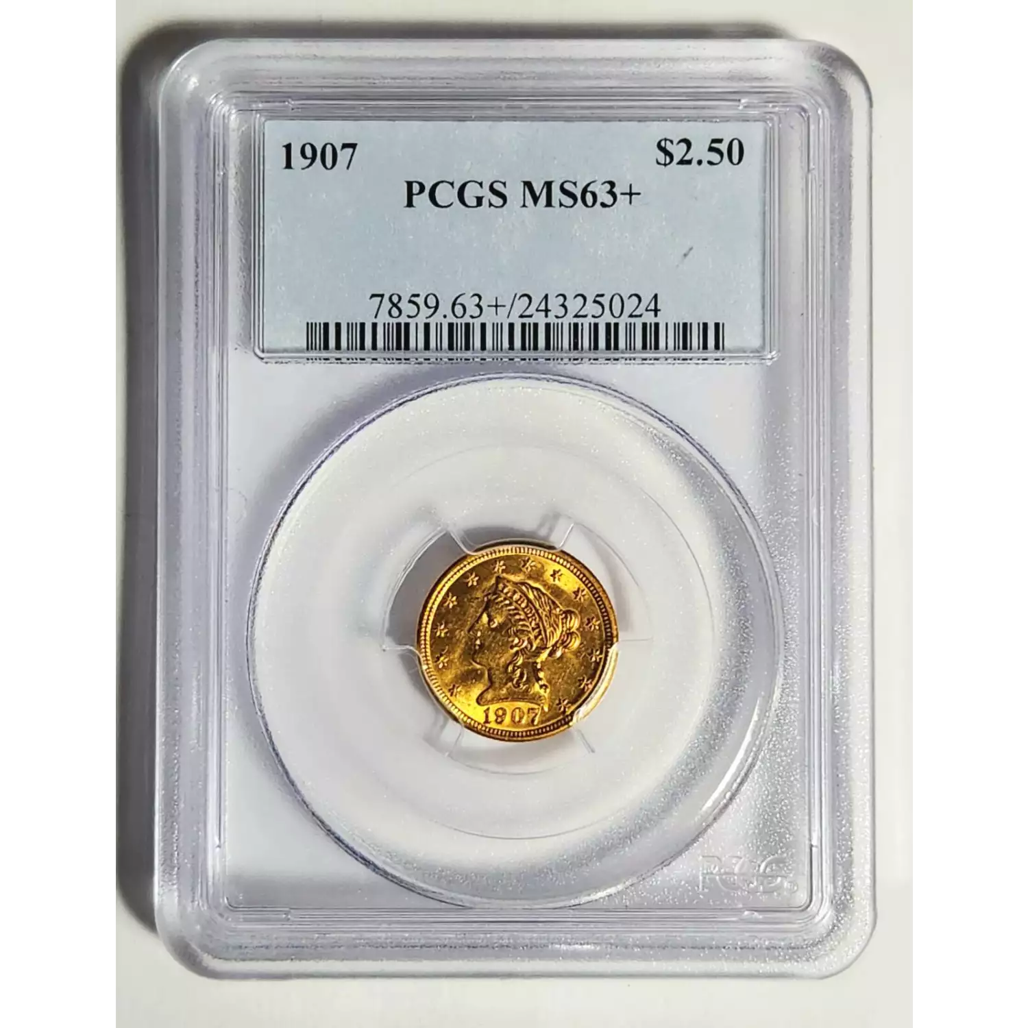 1907 $2.50 Gold Liberty Head Quarter Eagle PCGS MS-63+ - Bob Paul Rare Coins