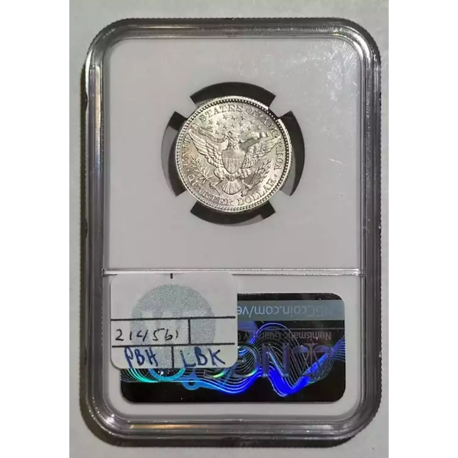 1908 Barber Quarter NGC AU-58 - Bob Paul Rare Coins